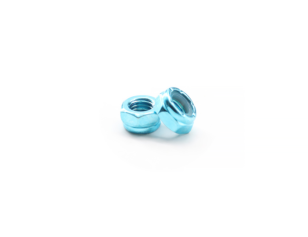Longboard Axle Nuts BESPEED Steel Blue Nylon Lock Nuts