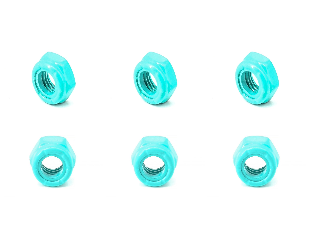 Longboard Truck Axle Nuts BESPEED Blue Nylon Lock Nuts
