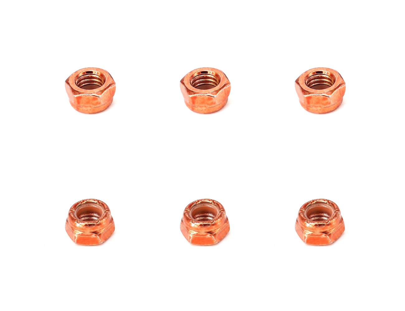 Longboard Parts Axle Nuts BESPEED Orange Nylon Lock Nuts